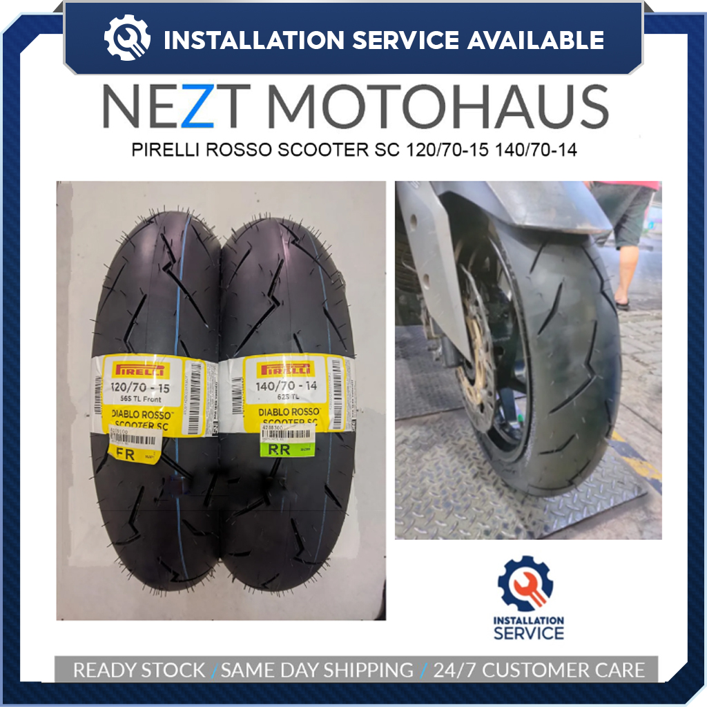 Pirelli Rosso Scooter SC Tayar 120/70-15 140/70-14 XMAX V1 V2 | Shopee ...
