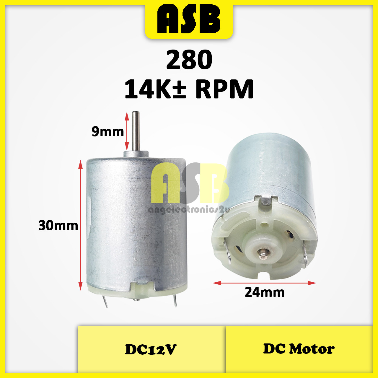 (1pc) DC Motor DC12V ( 2500±RPM / 4500±RPM / 6000RPM / 8500±RPM / 9500± ...