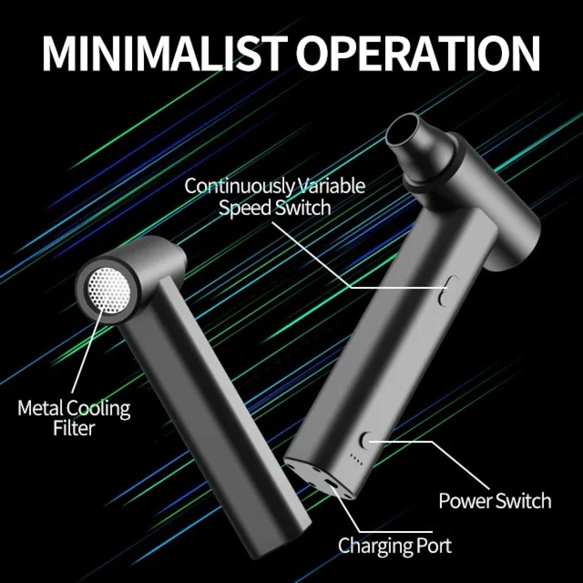 Glink Jet Fan Mini/ Pro Handheld Cordless Electric Air Duster Vacuum 2 ...