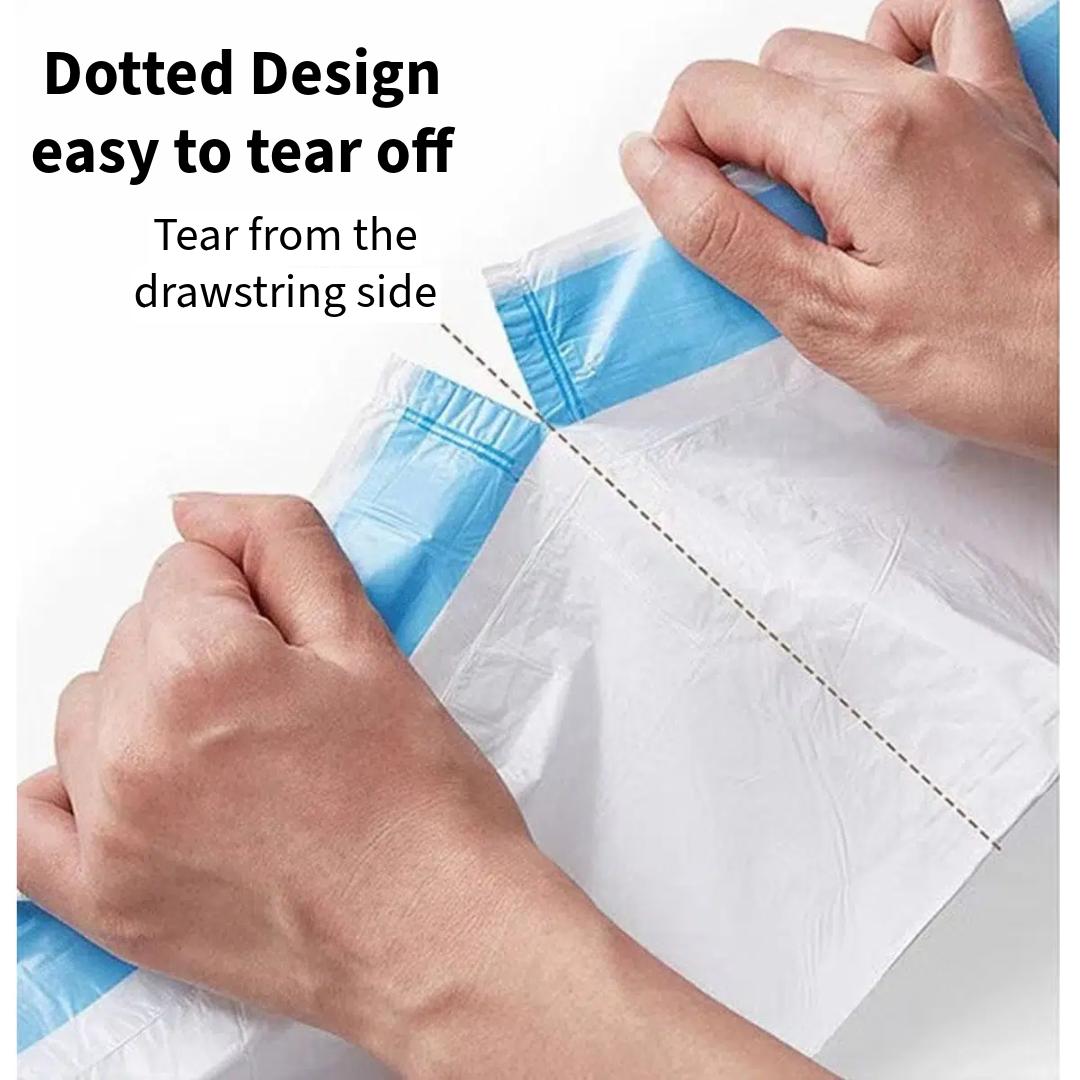 Mr.Ing Drawstring Plastic Trash bag 100pcs thick garbage bag | Shopee ...