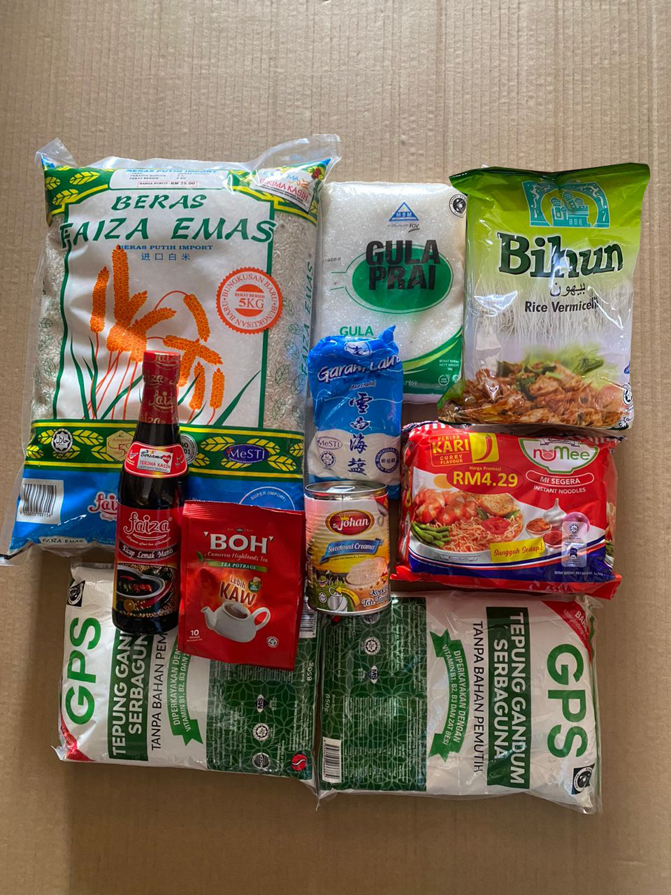 SET FAMILY BOX (10 ITEM) UNTUK KELUARGA/BAKUL MAKANAN ASAS/BARANG DAPUR ...