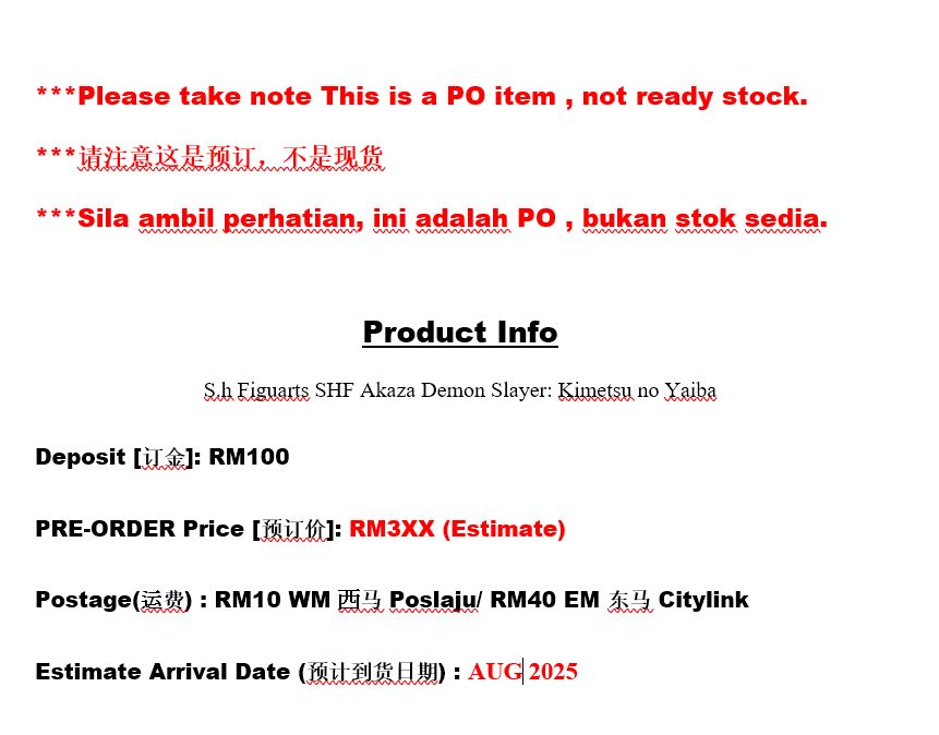 Bandai S.h Figuarts SHF Akaza Demon Slayer: Kimetsu no Yaiba | Shopee ...