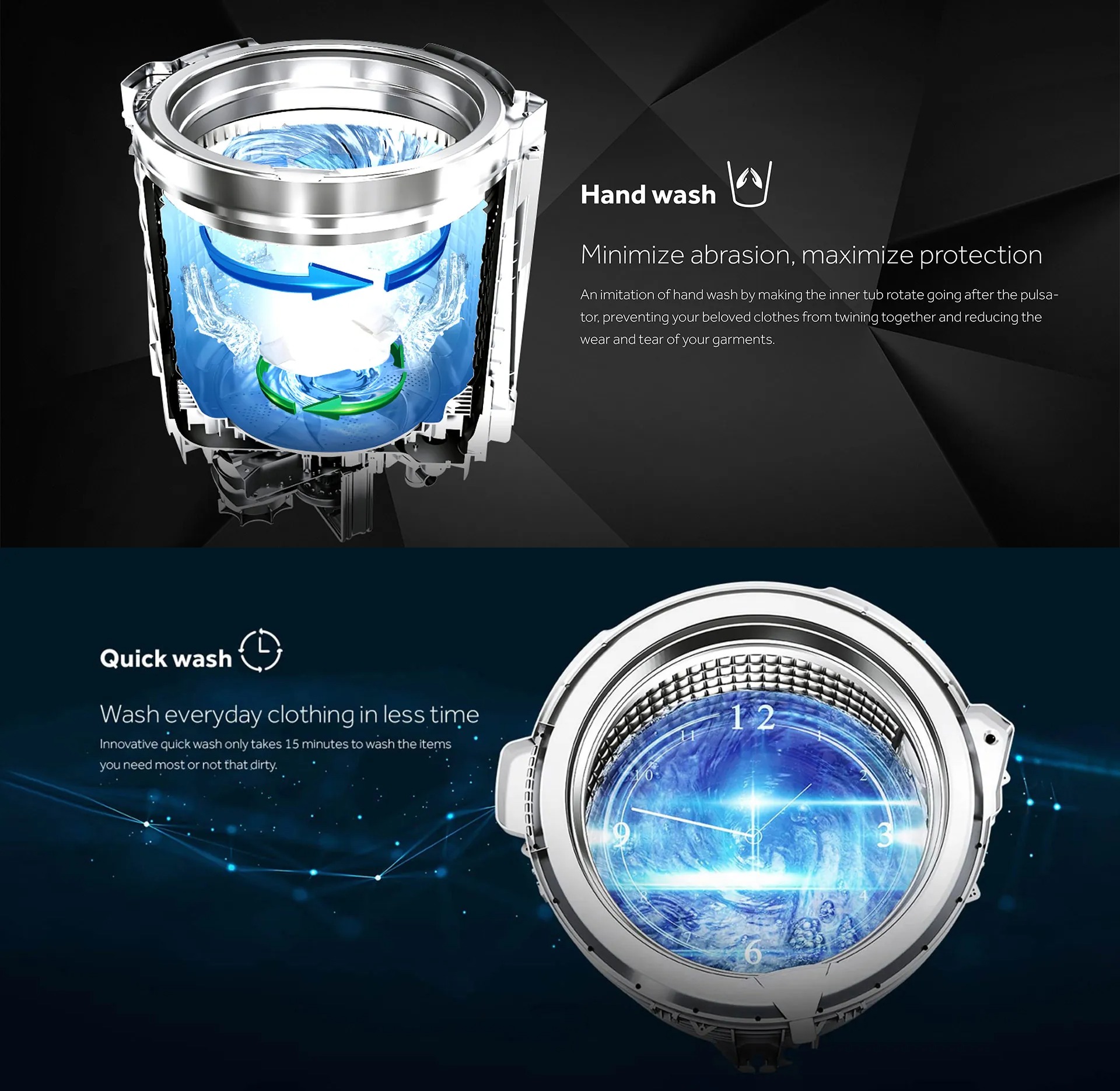 Haier 11kg Top Load DD Inverter Washing Machine / Magic Filter / Rear Control Panel - HWM110 ...