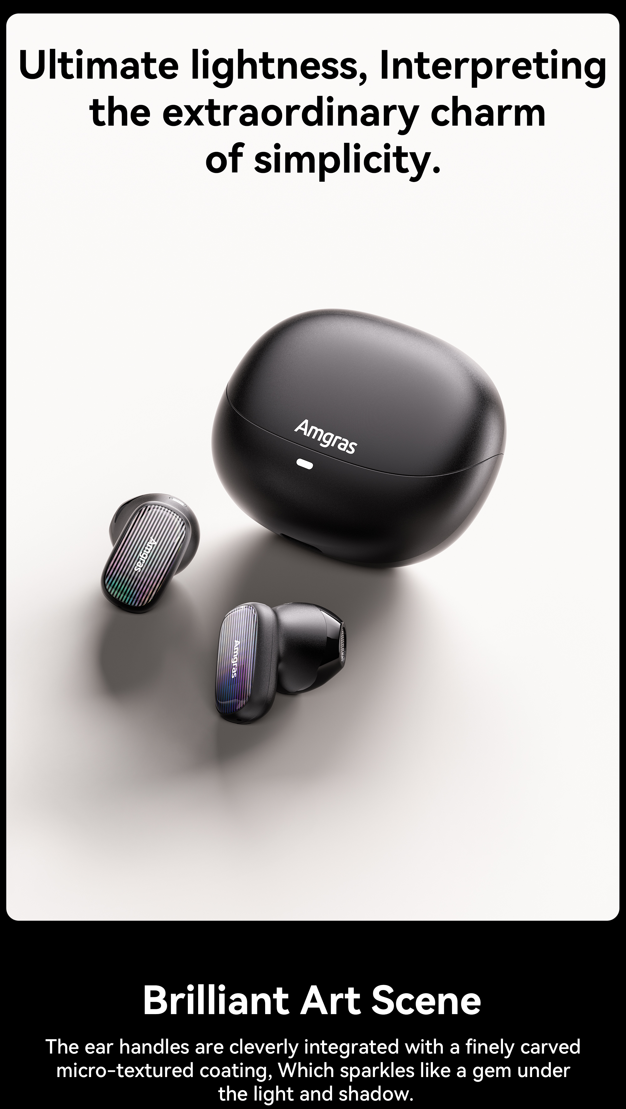 Amgras Spirit Pro2 Wireless Earbuds Mini Short Handle Bluetooth ...