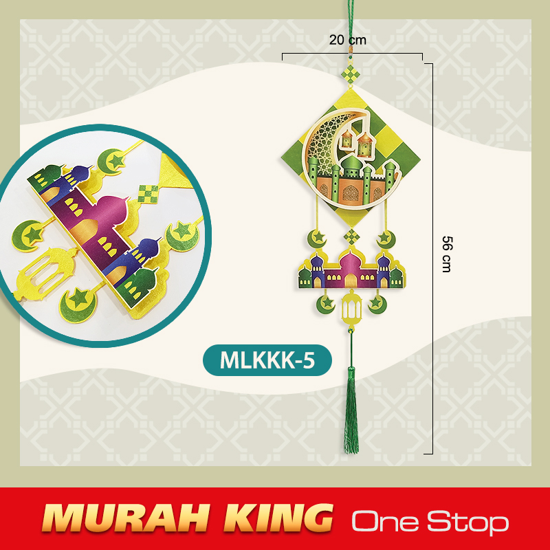 Hari Raya Wall Decoration Ceiling Glitter Hanging Deco Rumah Raya 2025 ...