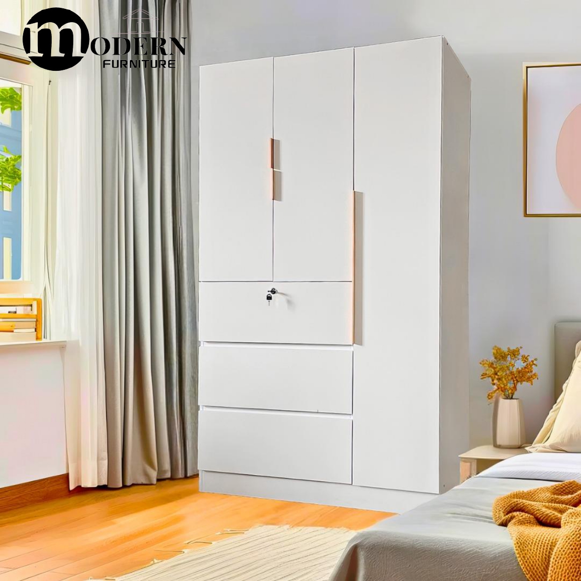 🔥2 Door & 3 Door Wardrobe / Almari baju 3 pintu / Almari Baju /Almari ...