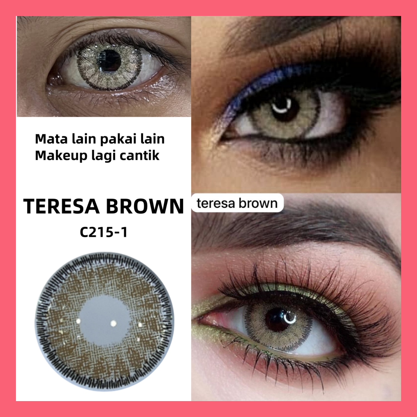 AC Contact Lens Lence KANTA MATA KKM MDA CERTIFICATE Hot Natural Selesa ...