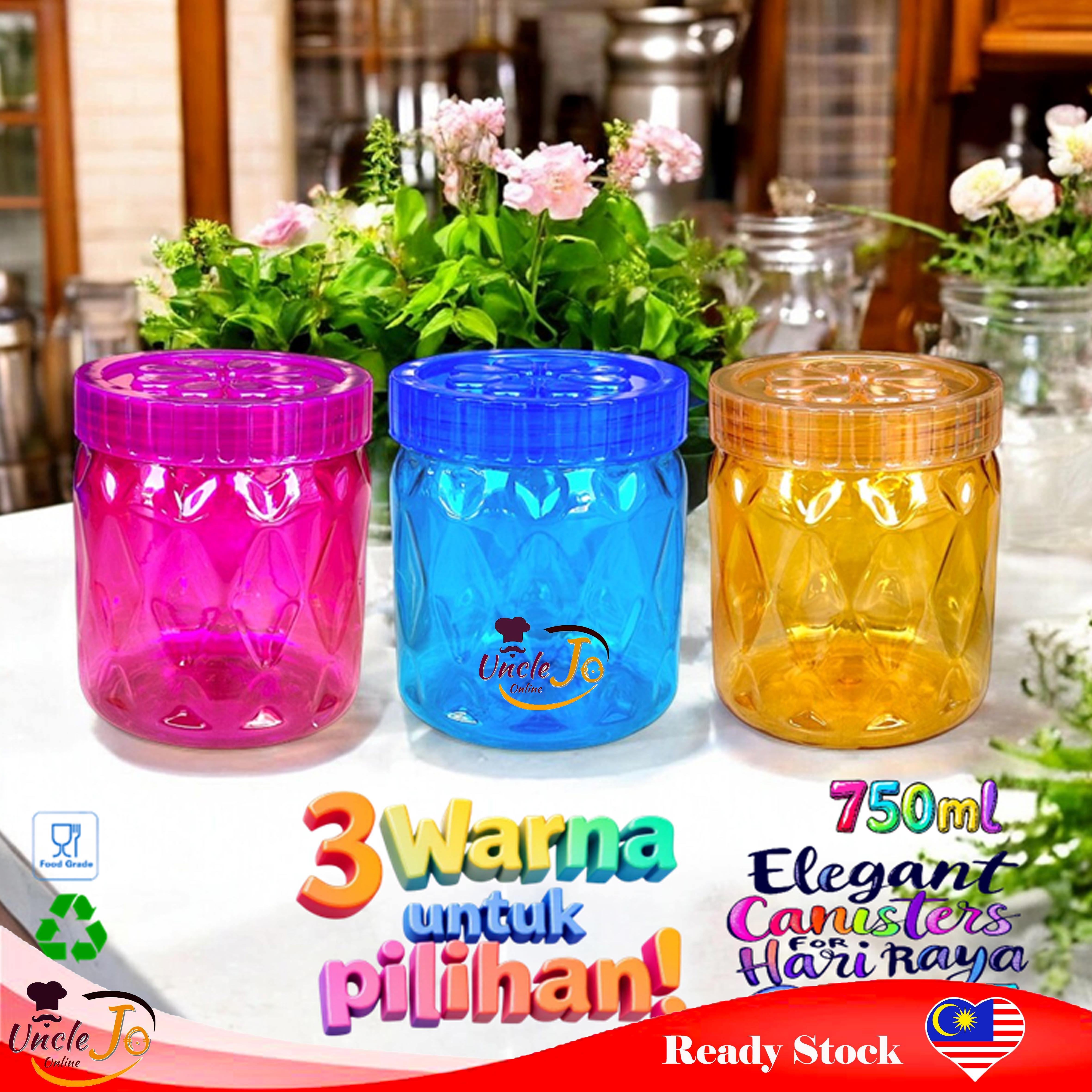 6pcs Crystal Bekas Kuih Raya Set 750ml / Cookies Container Set/ Bekas Kuih Raya / Balang Kuih ...