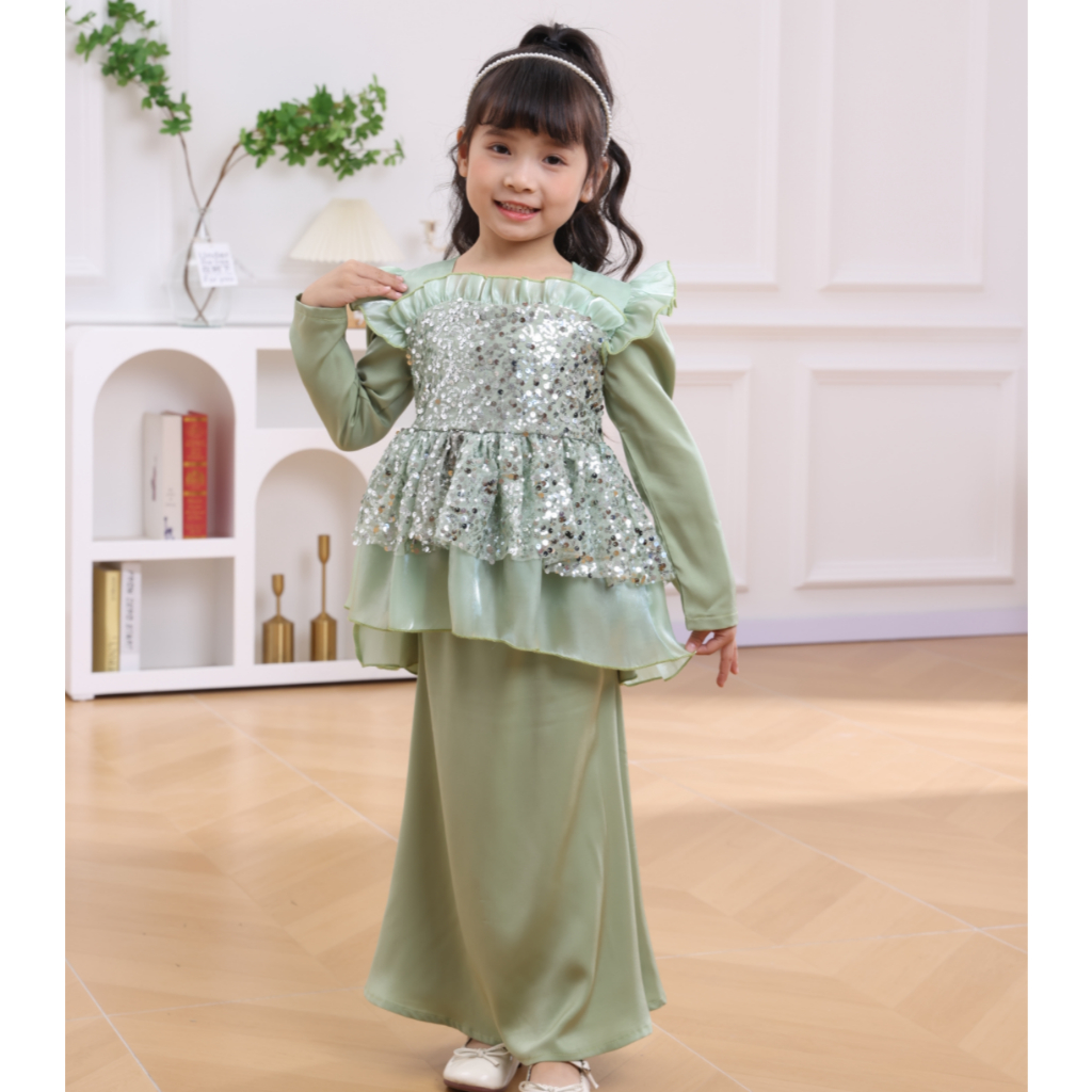 💕RAYA KIDS 2025 💕 COOL ELVES BAJU RAYA Sequin 2 | Shopee Malaysia