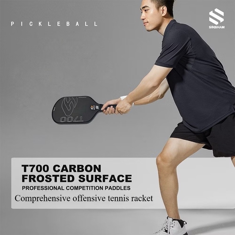 SINSHAM Extreme Elite 16mm Pickleball Carbon Paddle USAPA Approved T700 Sandblast Racket Paddle ...