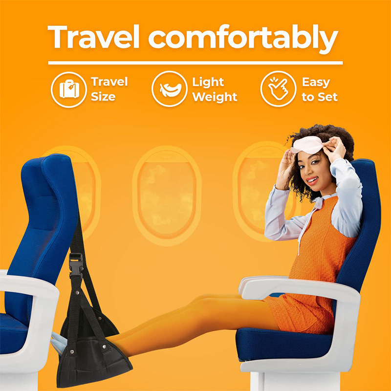 Travel rest cushion, airplane car ship rest strap, leg strap, hanging ...