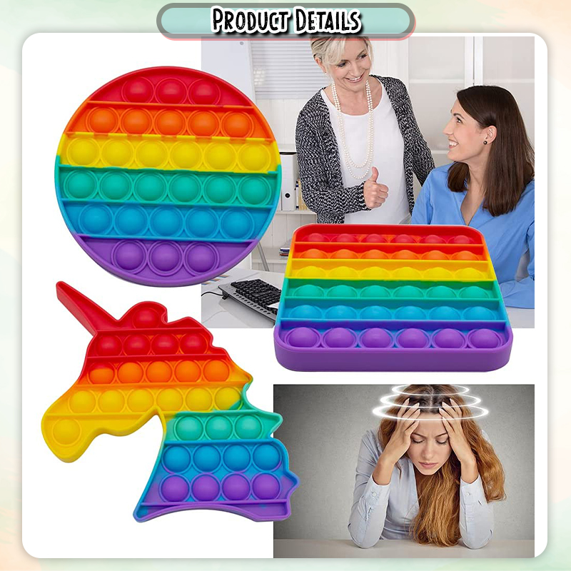 [Little B House] Pop It Fidget Toy Stress Relief Pop It Bubble Toy Pop ...