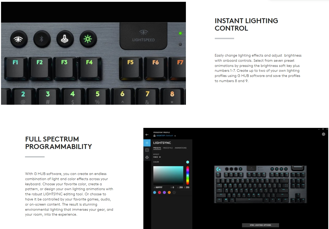 LOGITECH G913 TKL WIRELESS MECHANICAL GAMING KEYBOARD WITH LIGHTSPEED ...