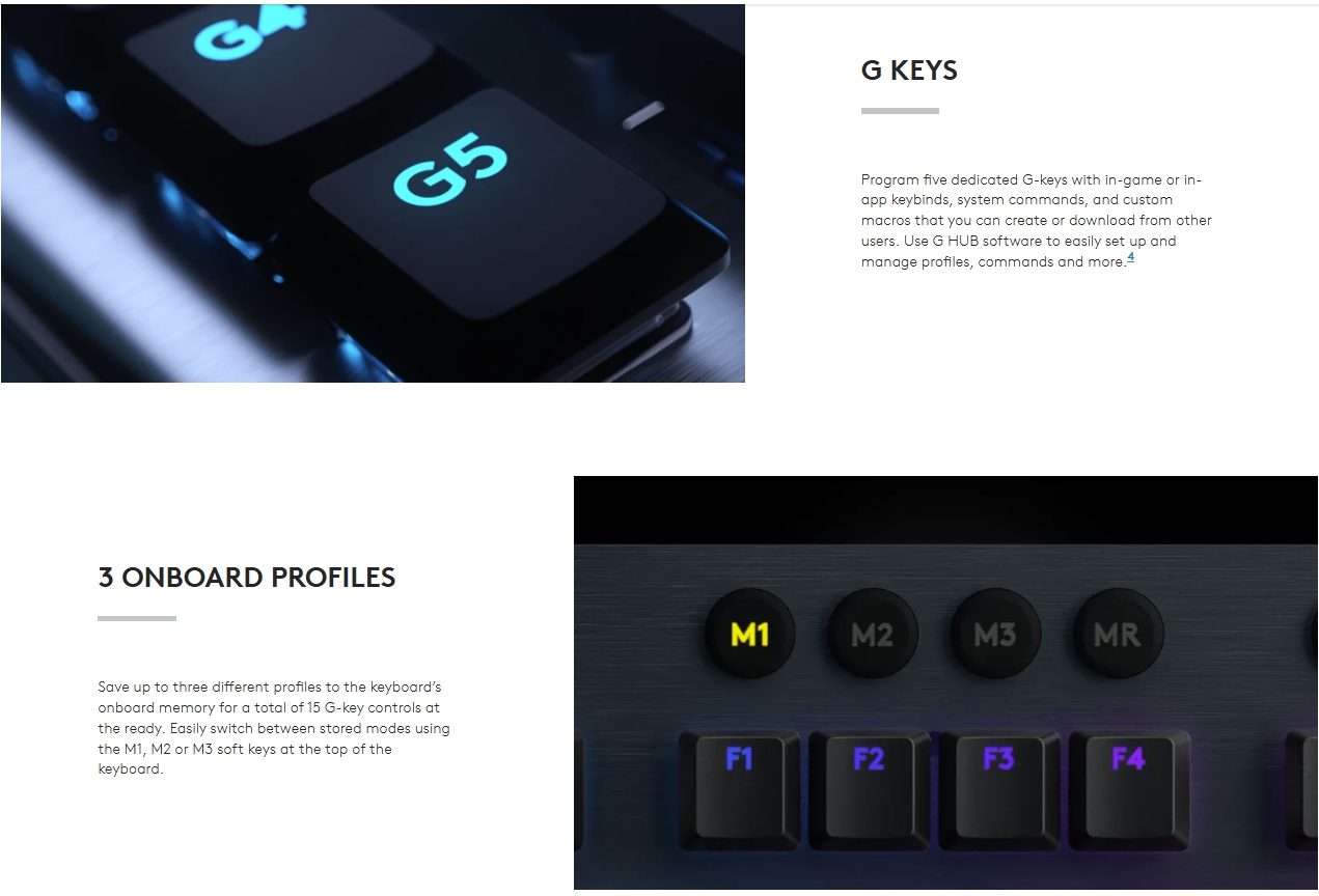 LOGITECH G913 WIRELESS MECHANICAL GAMING KEYBAORD WITH LIGHTSYNC RGB ...