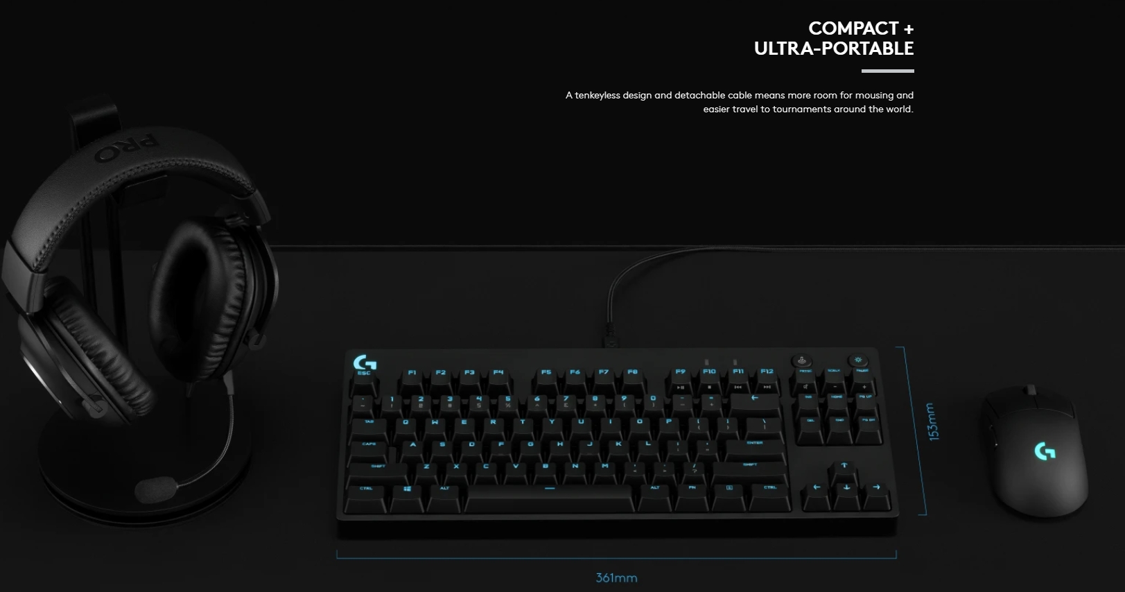 LOGITECH G PRO WIRED MECHANICAL GAMING KEYBOARD WITH LIGHTSYNC RGB / GX ...