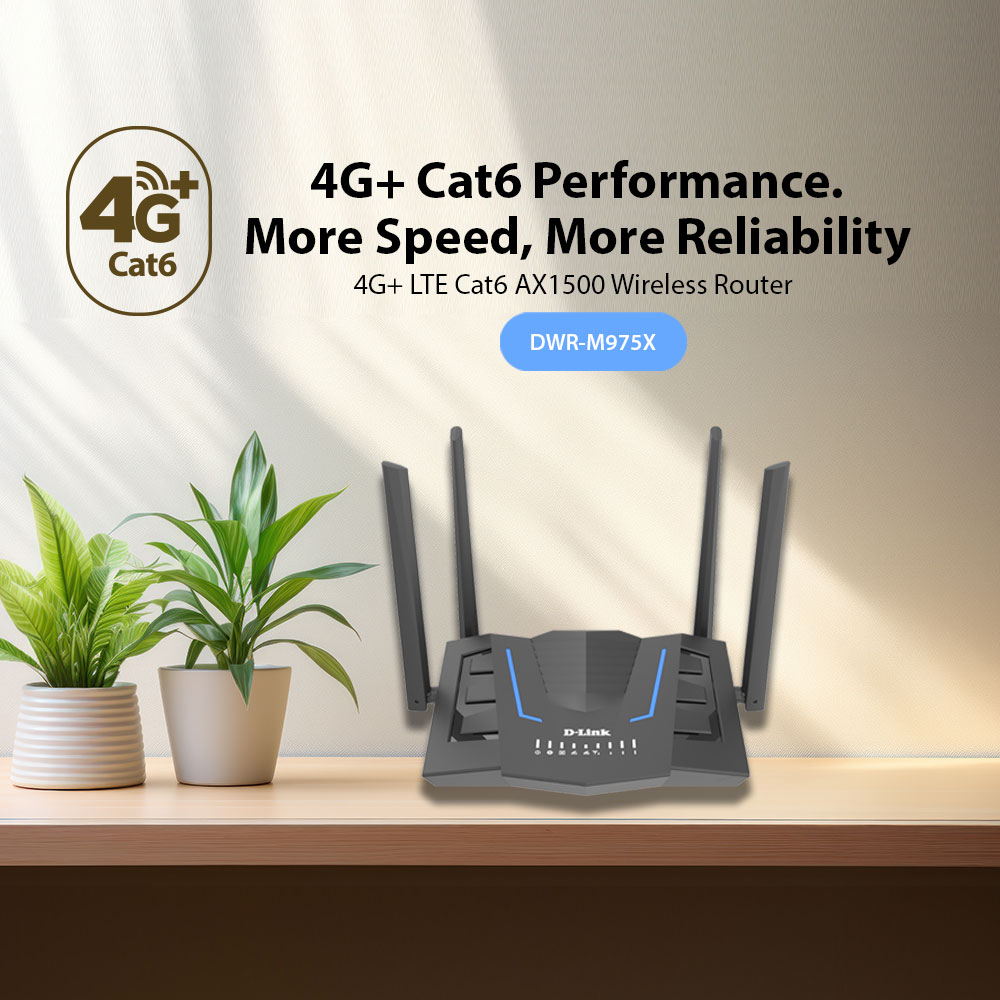 D-Link 4G+ LTE Cat 6 Wi-Fi 6 Gigabit Mobile Router build in VPN Client & Easy Mesh support all ...