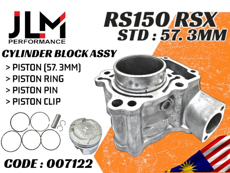 JLM HONDA RS150 RS150R RSX STD BLOCK SET FULL SET CYLINDER BLOCK 57.3MM ...
