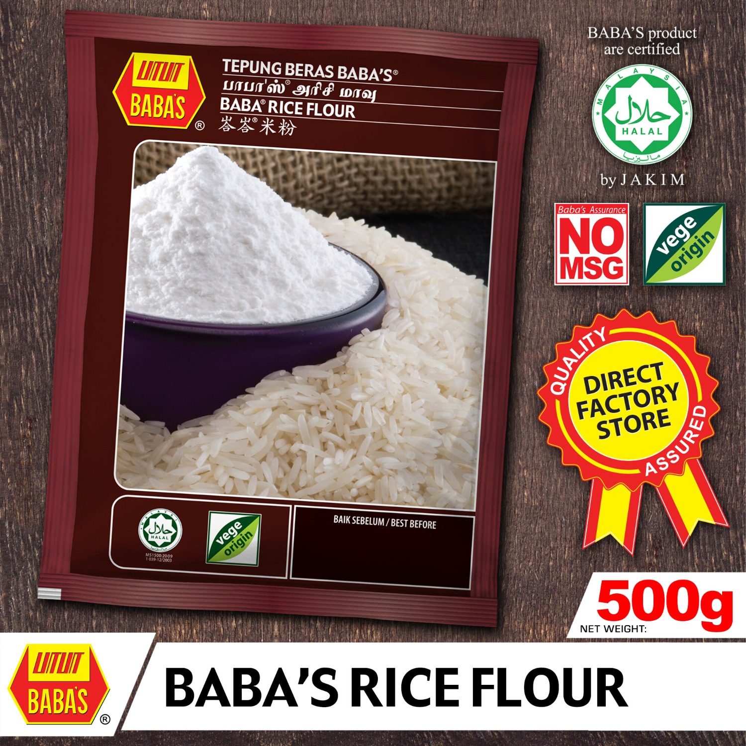 BABA'S RICE FLOUR 500g [Exp: 25/07/2025) | Shopee Malaysia