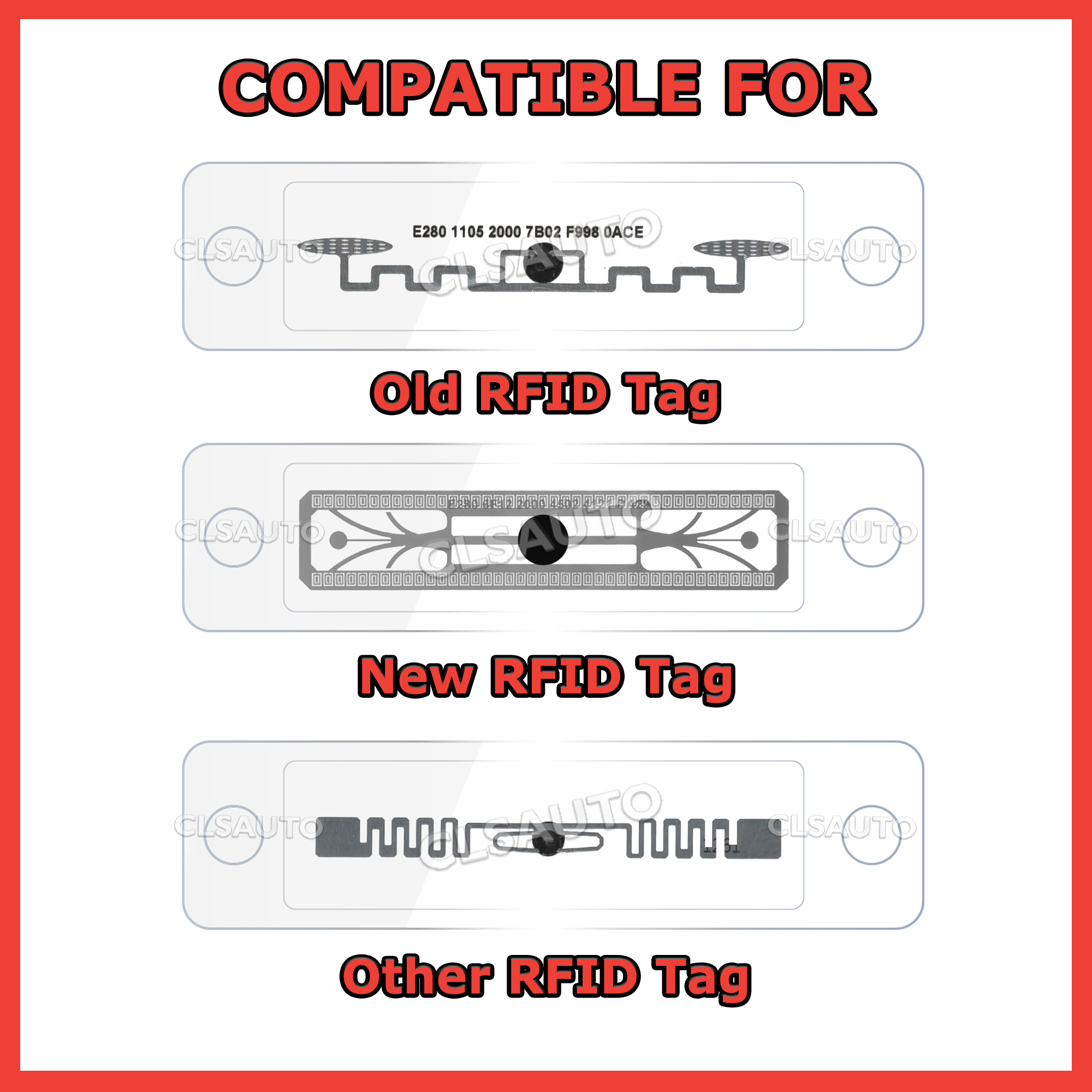 Car RFID Holder for TNG New Old Tag Double Layer Transparent Clear ...