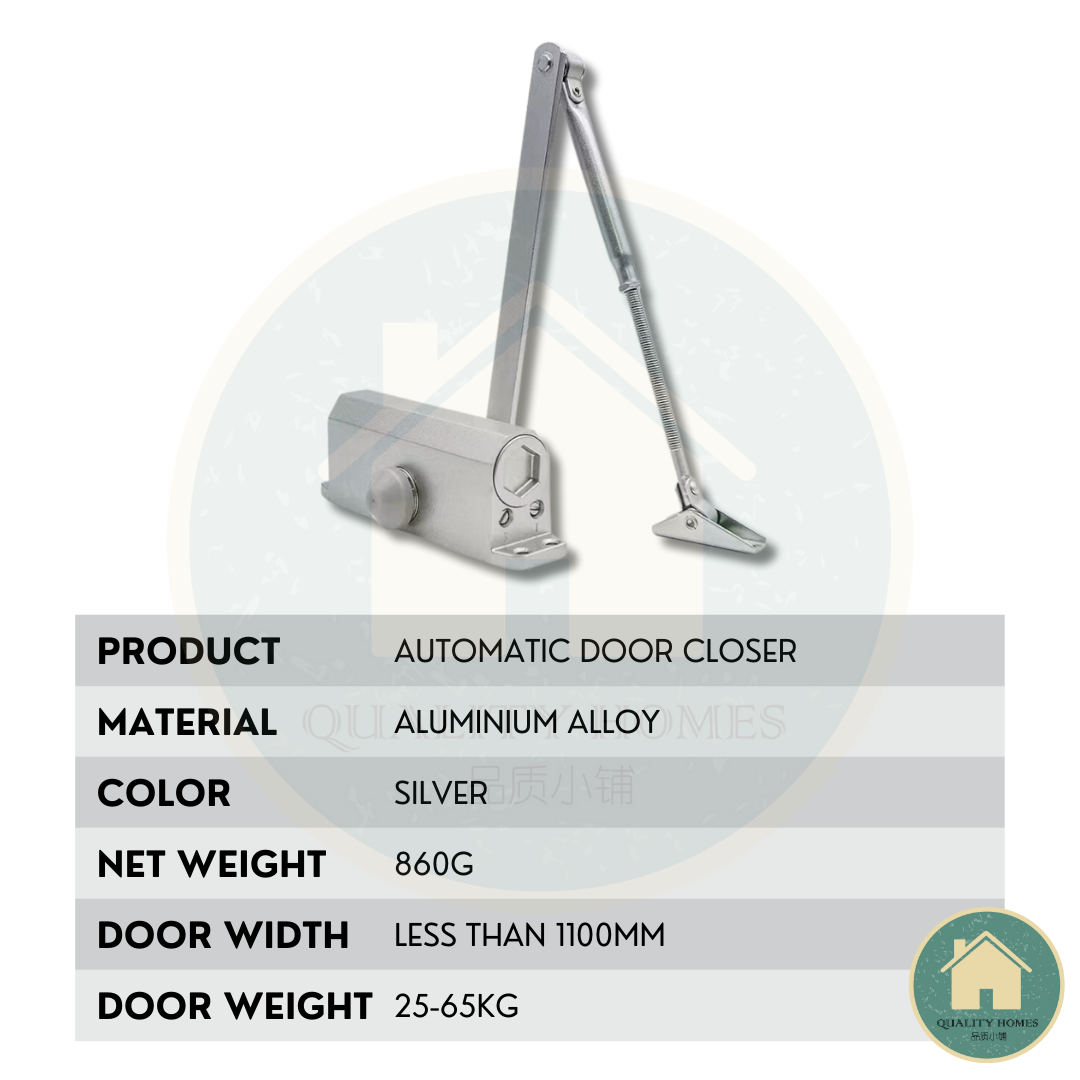 Quality Homes Stainless Steel Automatic Door Closer 25-65kg Heavy Duty ...