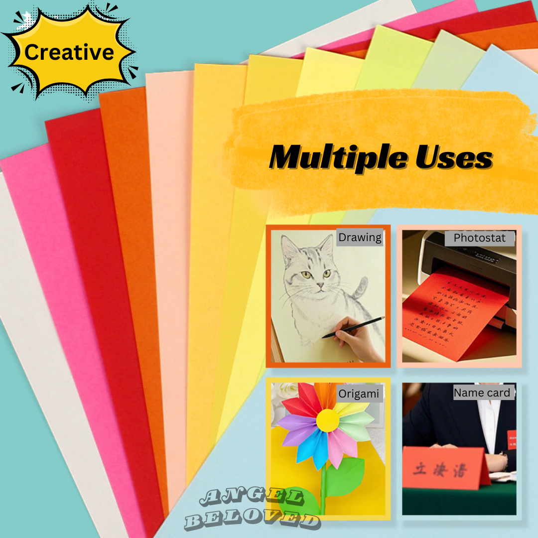 A4 Colour Craft Paper Art Paper Origami Paper 80gsm A4 Kertas Warna ...