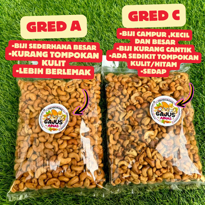 KACANG GAJUS GORENG cashew nut gajus goreng 1kg nuts gajus ekonomi ...