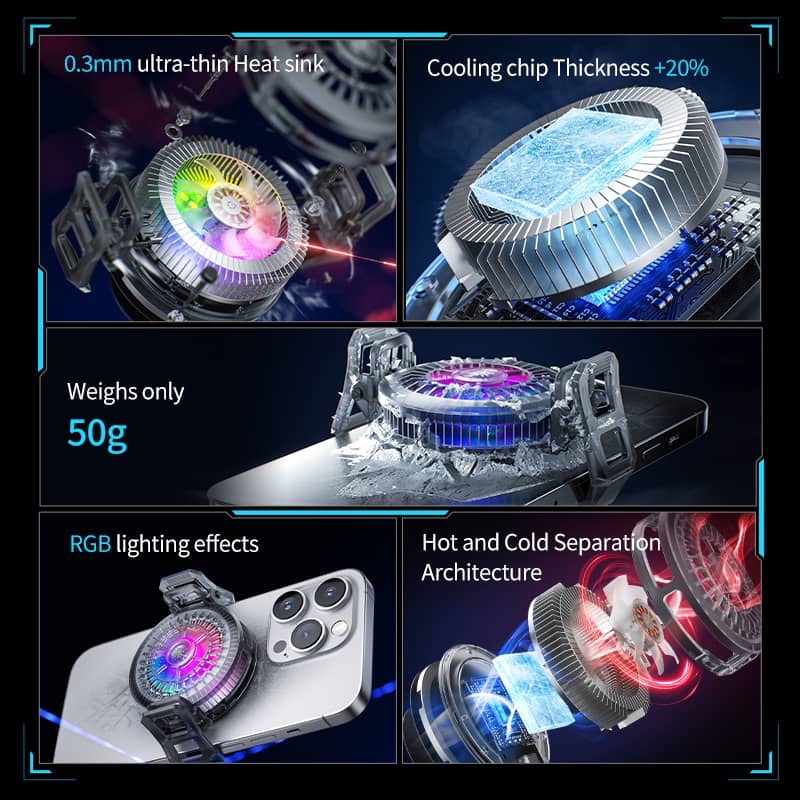 PLEXTONE Mobile Phone Cooler UF1 Heat Sink Ice Cooling Radiator Cooling ...