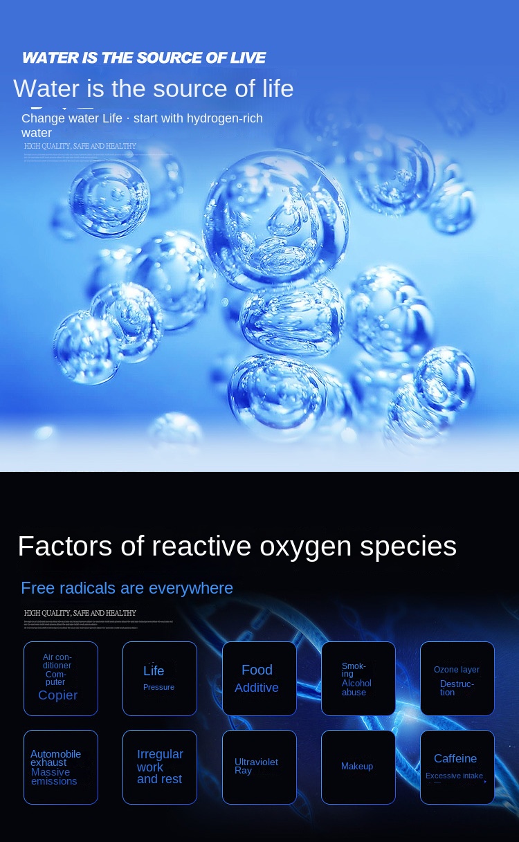 Hydrogen water Water oksigen tester hydrogen water generator Rich ...