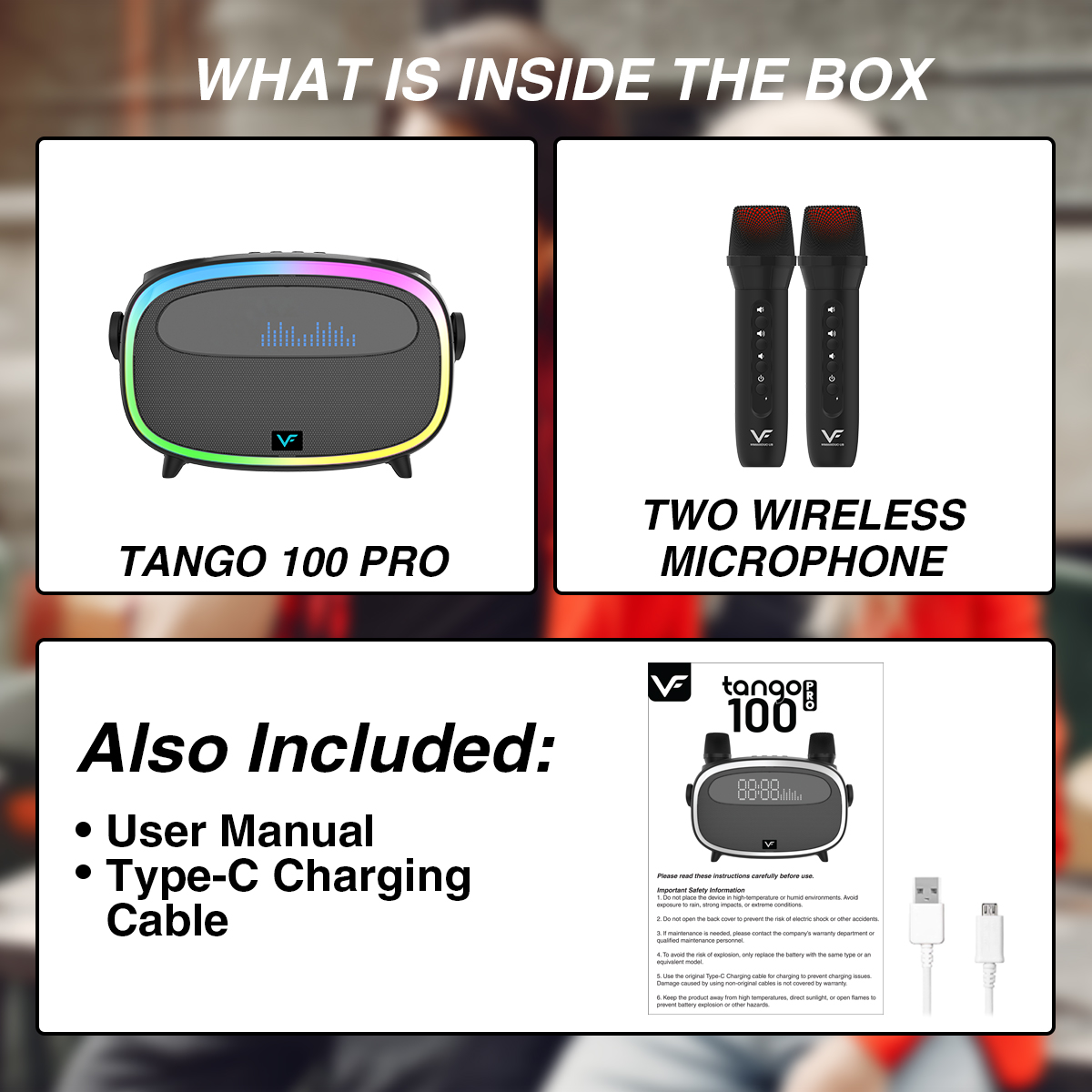 Vinnfier VF Tango 100 / Tango 100 PRO TWS Bluetooth Portable Speaker ...