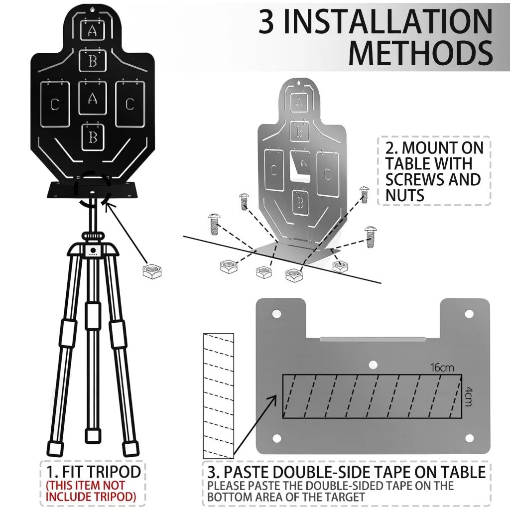 COD Stainless Steel Training Target IDPA IPSC Board And Plate Metal ...