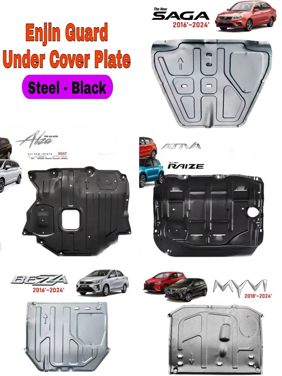 P2 PT TYT penutup bawah enjin guard bonnet Car engine bottom cover ...