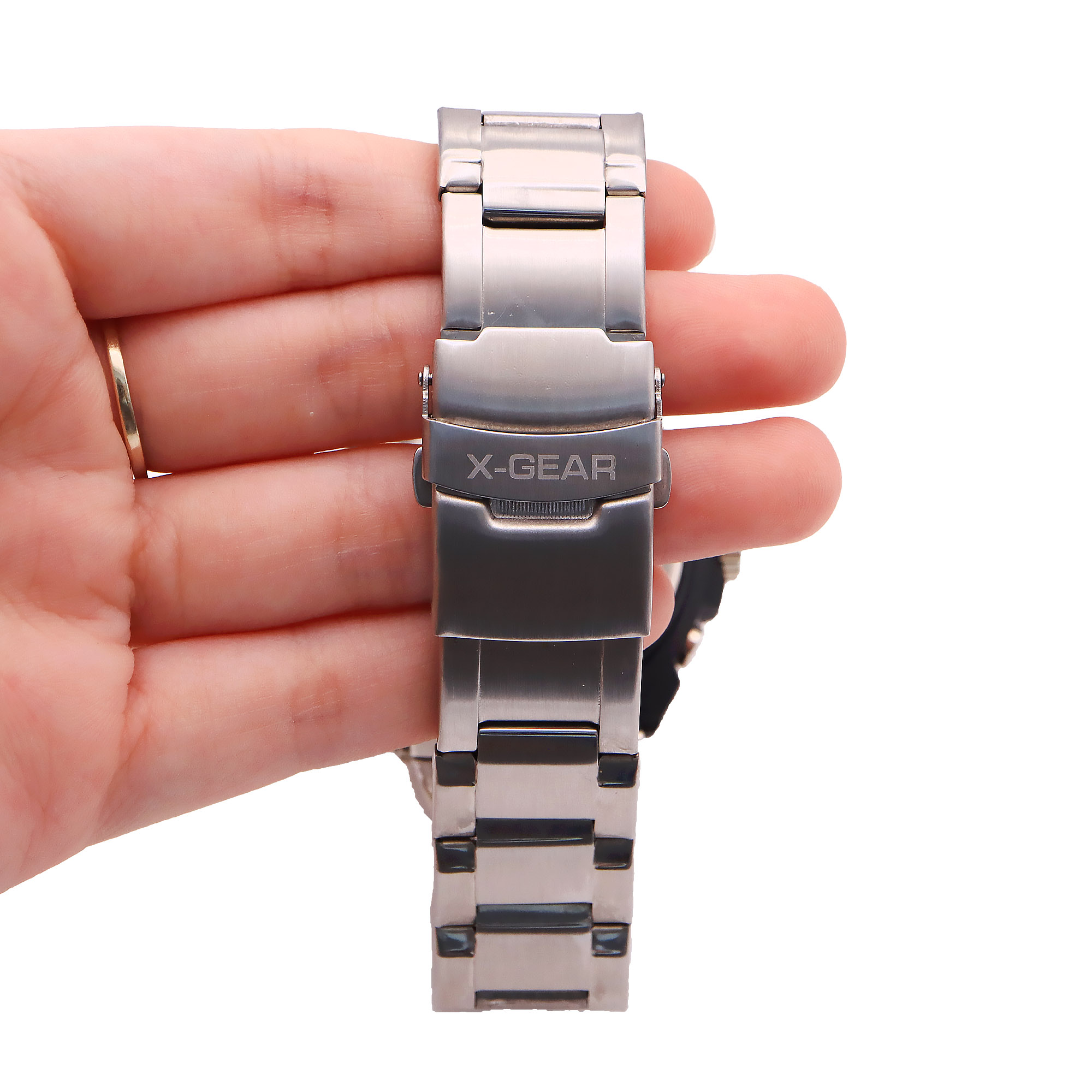 X-GEAR Watch ORIGINAL 50m Waterproof Stainless Steel Chain Strap Dual ...