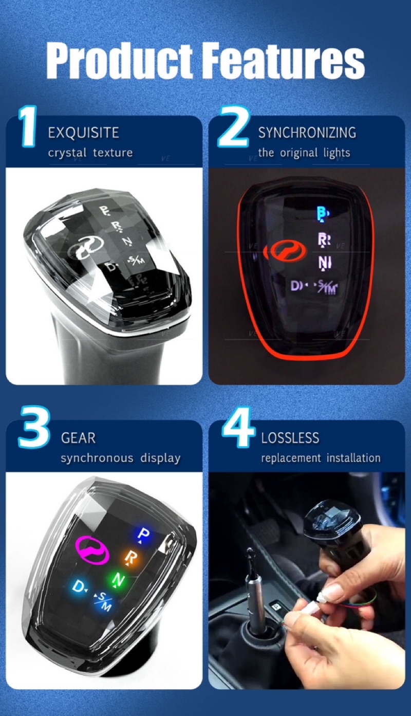 VE perodua ativa car crystal rgb led gear shift knob original equitment ...
