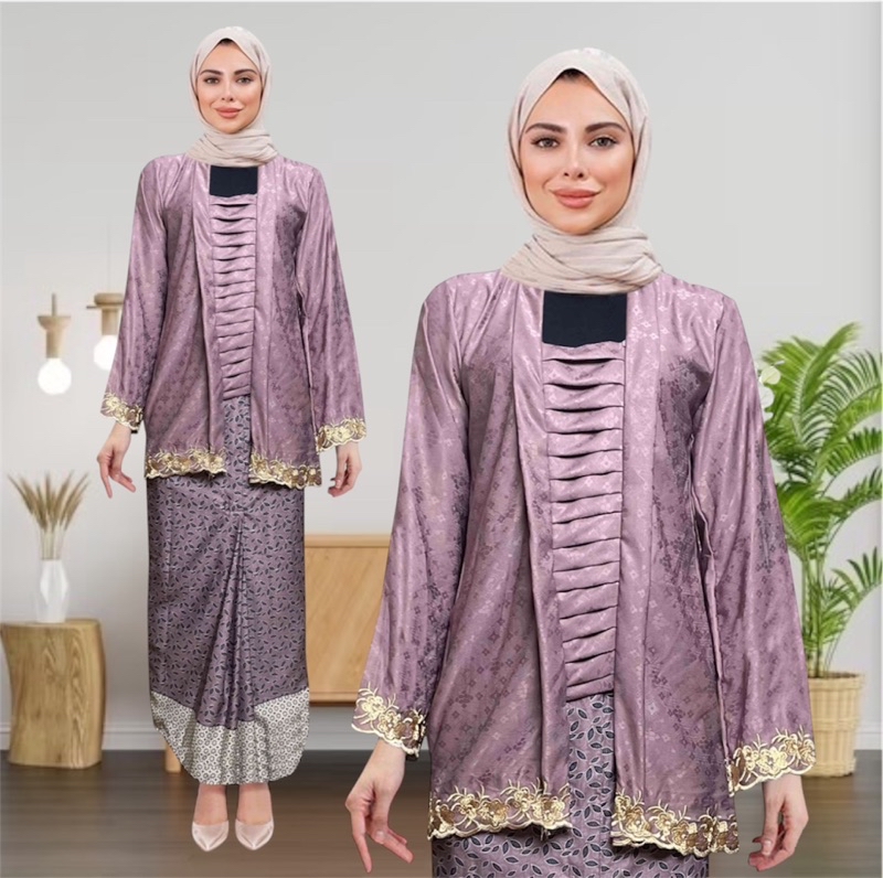 KEBAYA BATIK SULAM RAYA 2025 EXCLUSIVE NEW ARRIVAL D20 SUTERA DOBBY Set ...