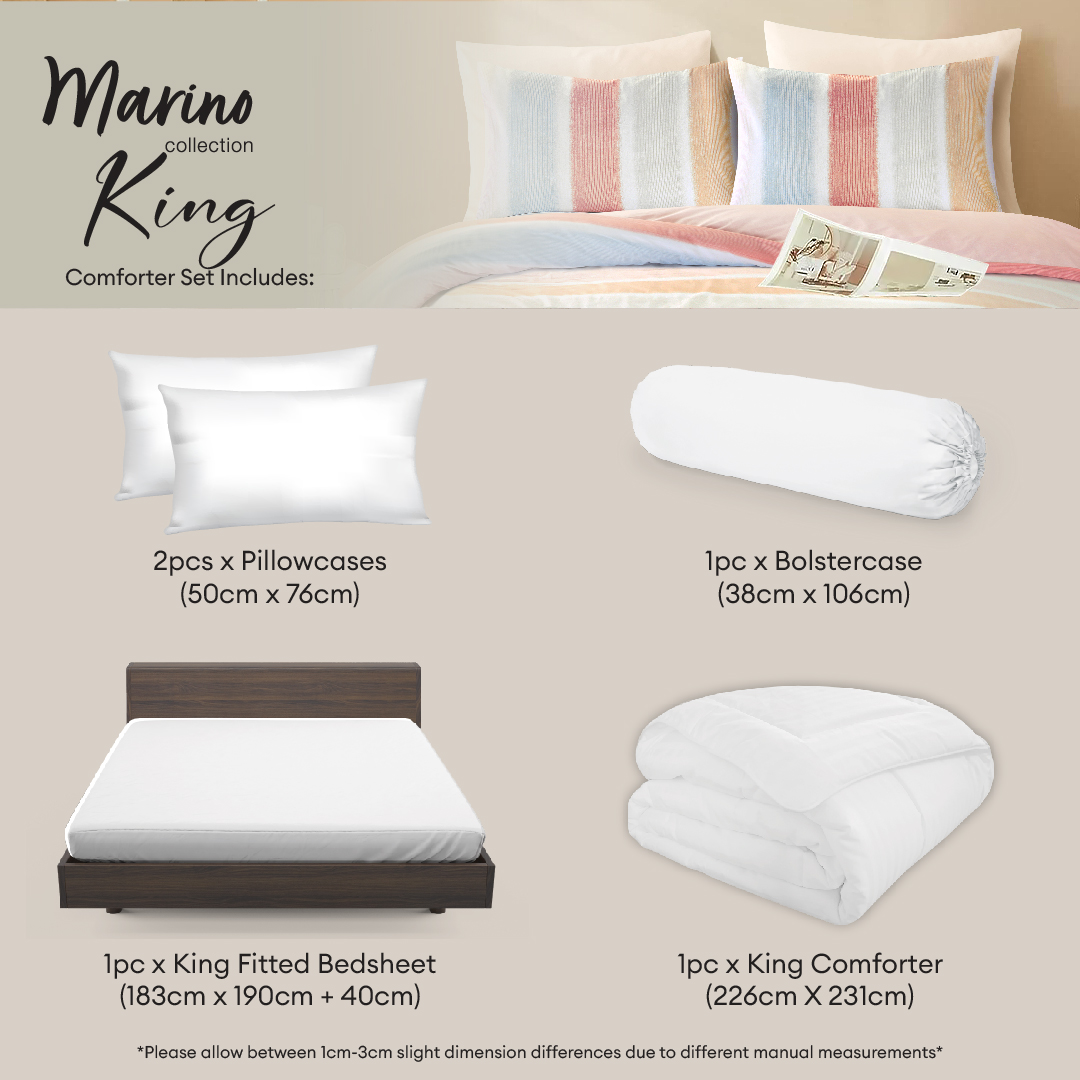Jean Perry Marino Comforter Set - 100% Combed Cotton Sateen - 950TC ...