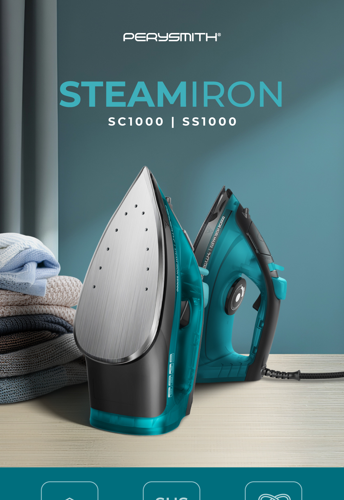 PerySmith Steam Iron SC1000 / SS1000 | Shopee Malaysia