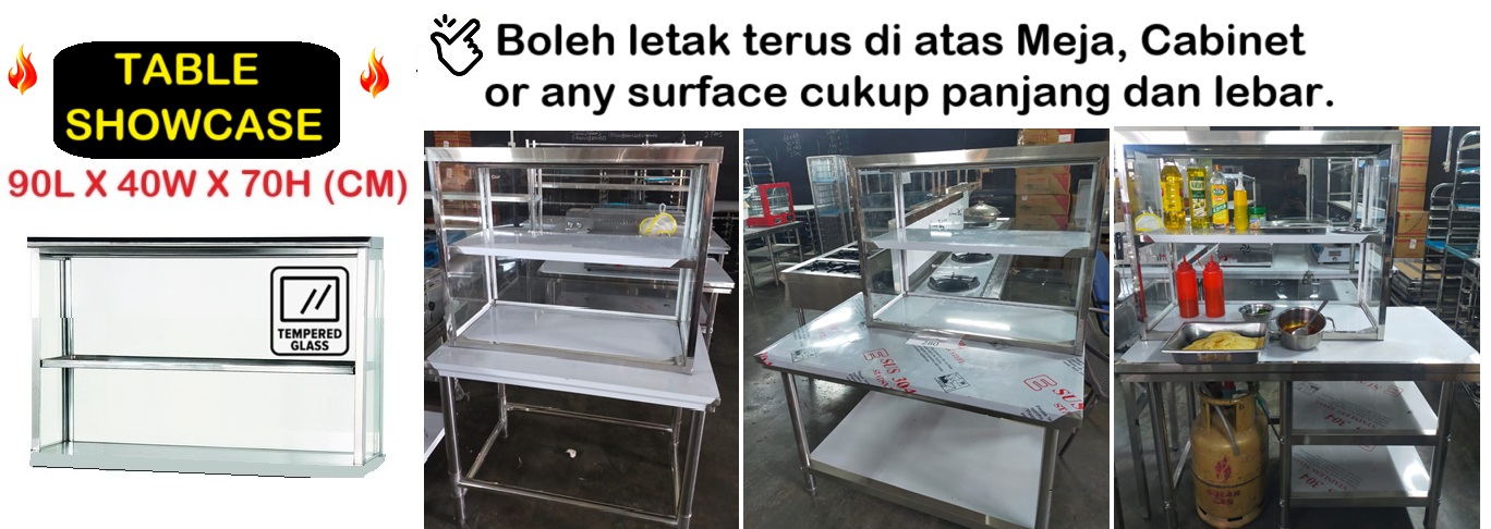 OVERSHELF SHOWCASE SHELVES 60-180CM TABLE TOP RAK ATAS MEJA/STORAGE ...