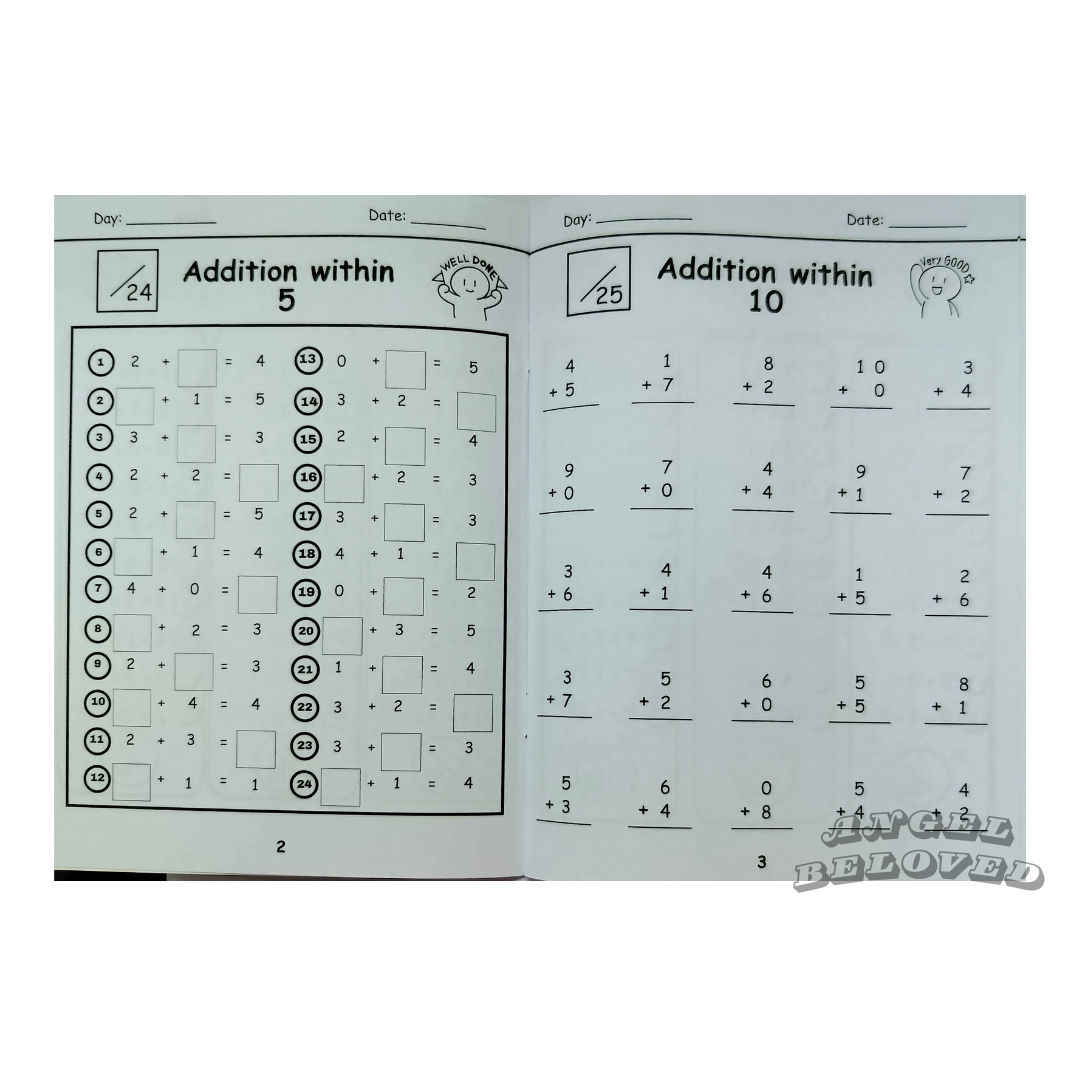 Buku Latihan Matematik / Buku Latihan Prasekolah / Buku Matematik Pra ...
