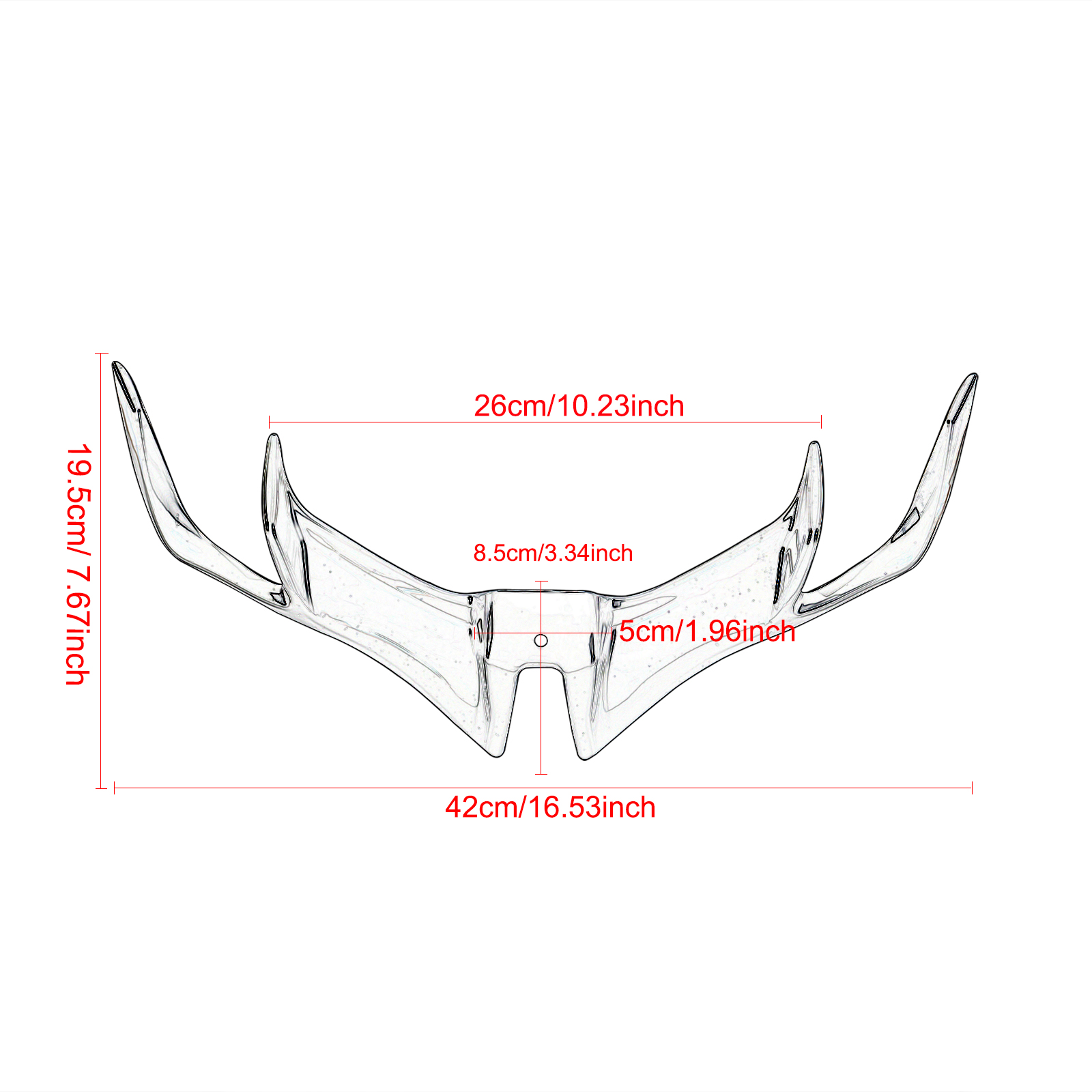 WINGLET YAMAHA R15 FRONT FAIRING WINGLET WINDLET WING LET ABS MATERIAL ...