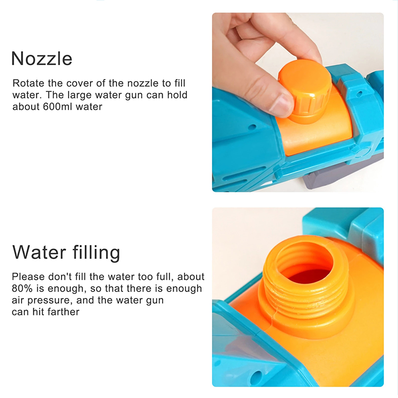 Double Nozzle Space Water Gun Pistol Family Swimming Pool Toy Water Gun ...