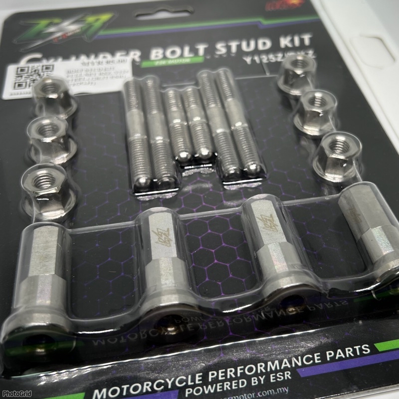 Tiang Head Stainless Steel RXZ 125Z STUD NUT Kit ESR Motor Head Block ...