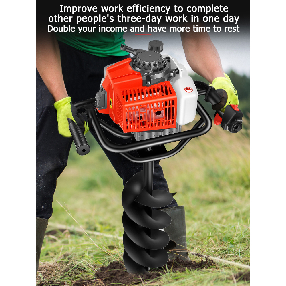 Driller Earth Auger Machine Heavy Duty 2-Stroke with 100,150,200 mm ...