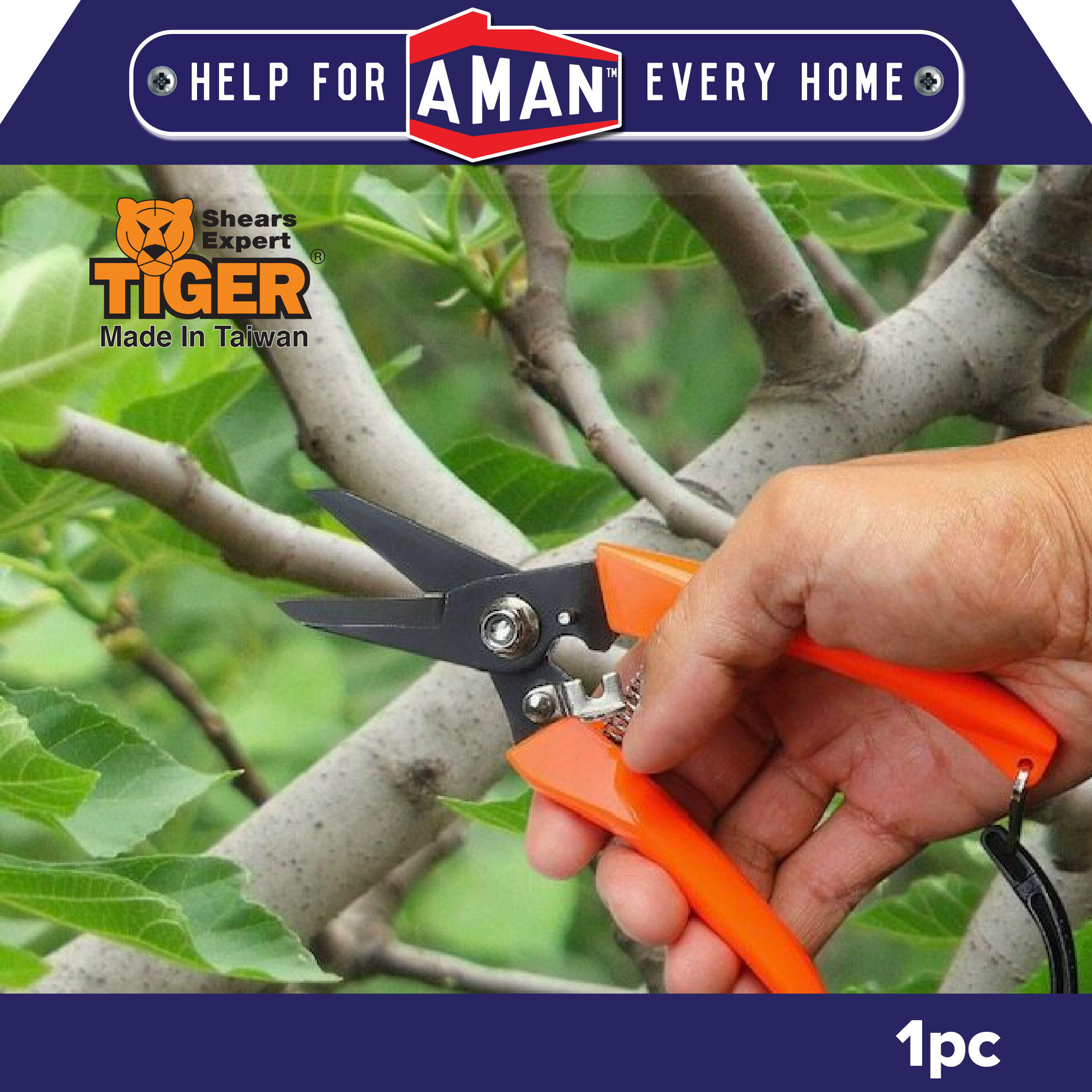 Tiger Garden Pruning Shear / Flat Blade Cutter | Shopee Malaysia