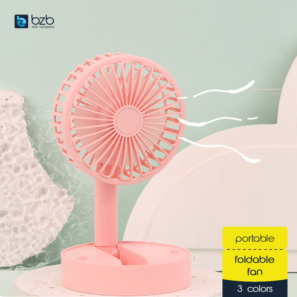 Rechargeable Foldable Table Fan Portable Travel Adjustable 3 Wind Speed ...
