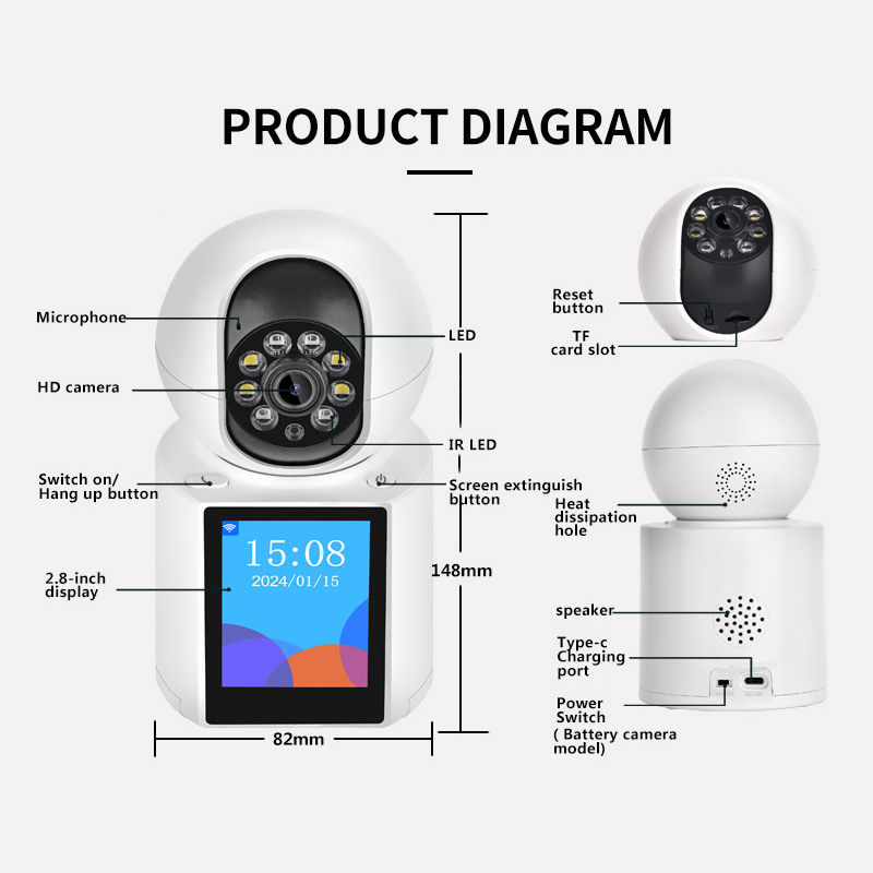 ICSEE CCTV V1 1080P Home Video Calling Camera Indoor Wireless WIFI ...