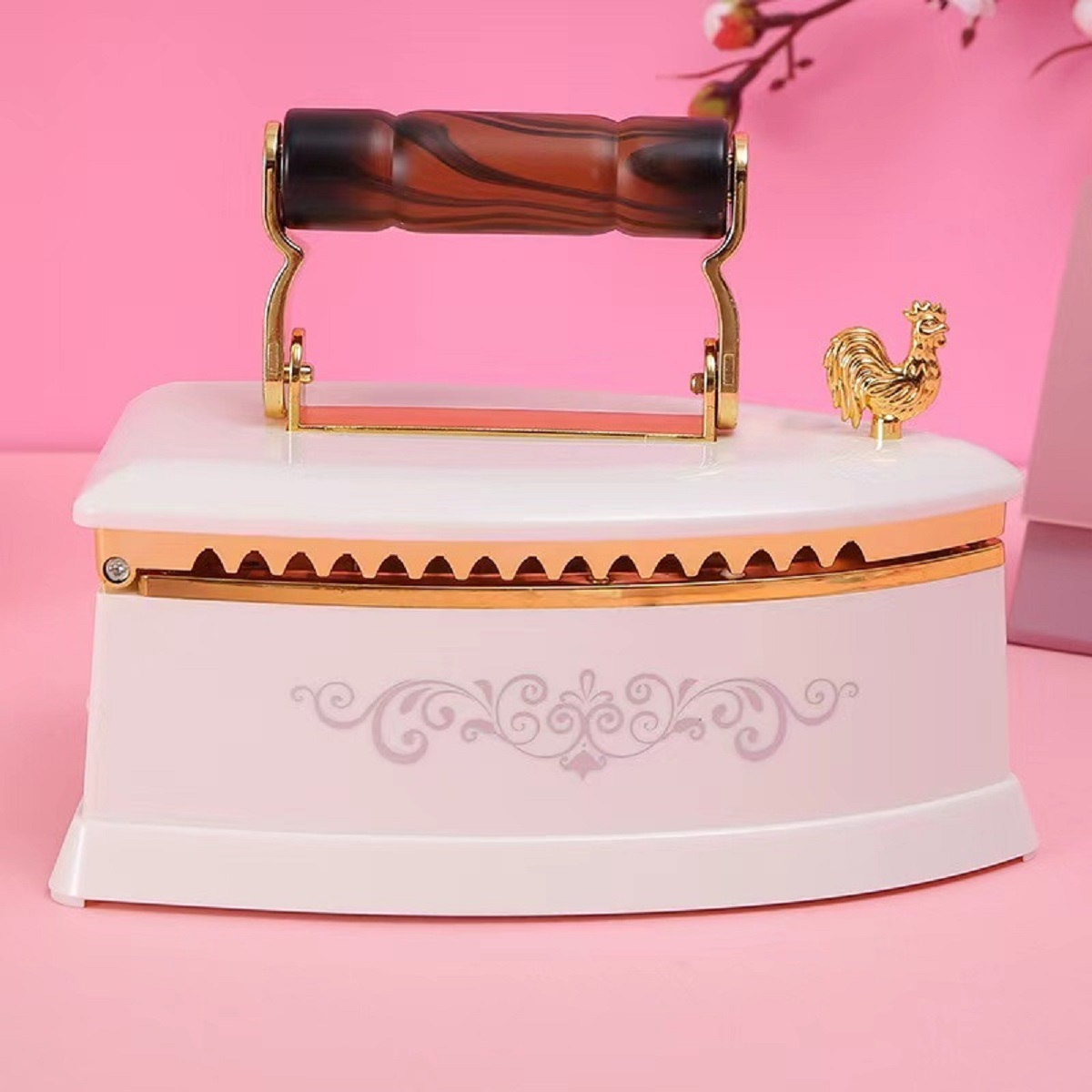 Vintage Iron Music Box Kotak Muzik Seterika Vintaj Comel Cute Classical ...