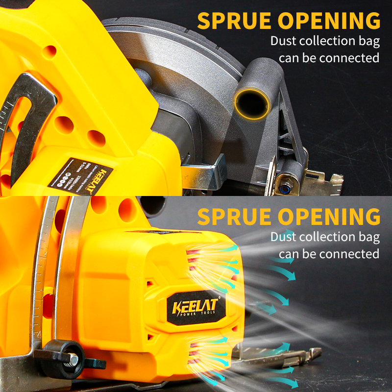 KEELAT 1200W Cordless Circular Saw Electric Wood Plastic Marble Cutter ...