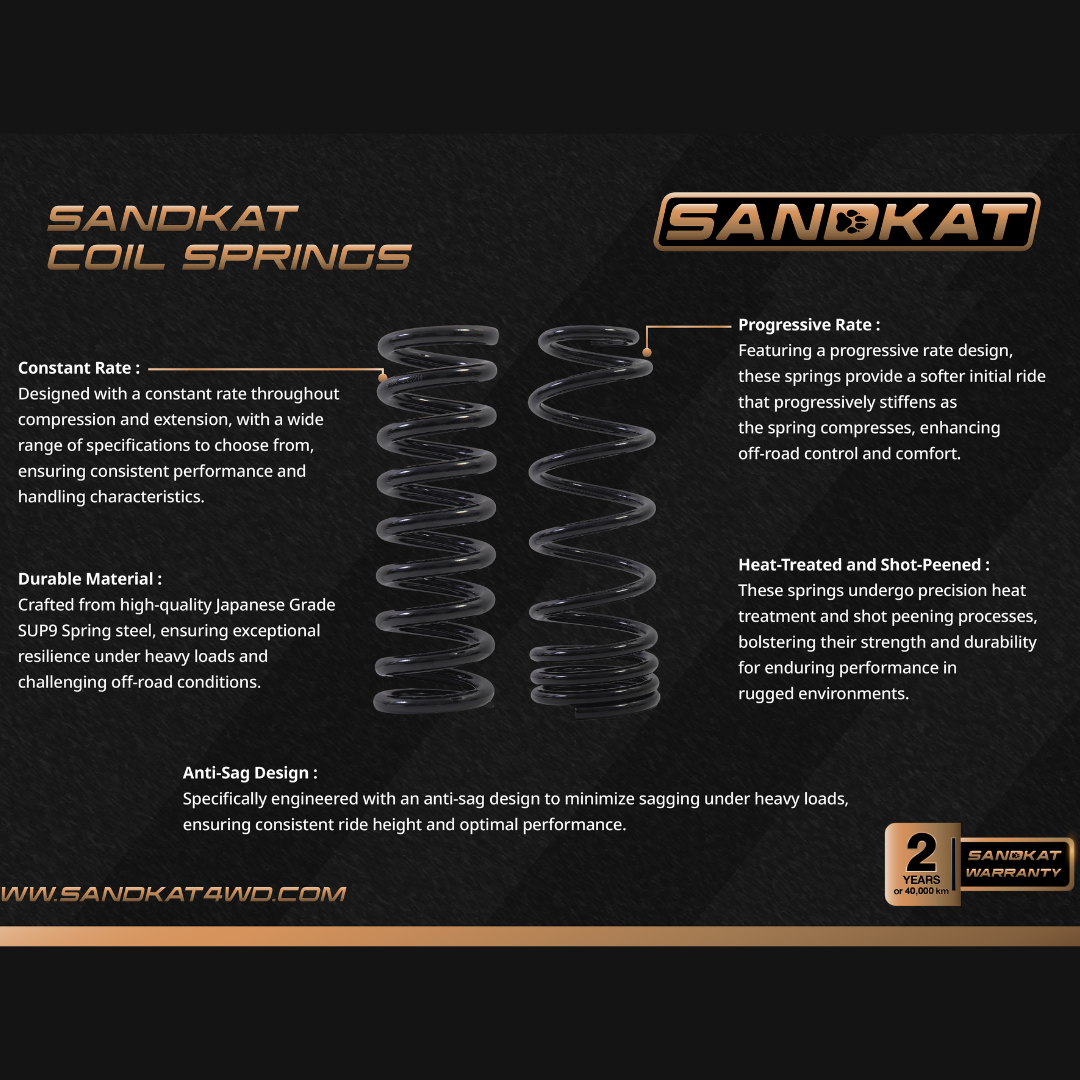 SANDKAT Mitsubishi Triton MR 2019 Onwards Coil Spring 1Pair Front Heavy ...