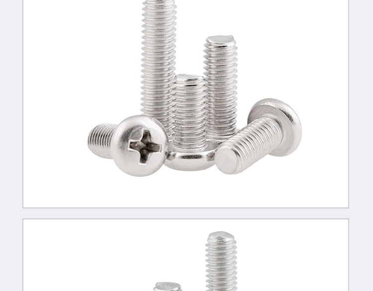 M3M4M5M6 304 stainless steel round head cross screw pan head screw bolt ...