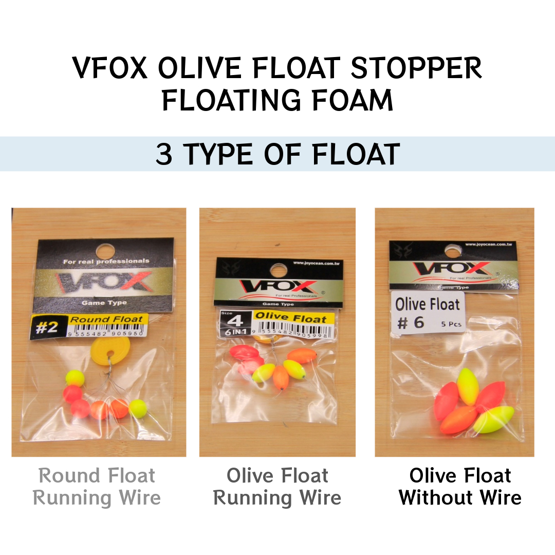 VFOX FLOAT STOPPER Round and Olive Shape High Density Floating Foam ...